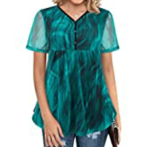 Tops | Nwt Peacock Bluegreen Top | Poshmark